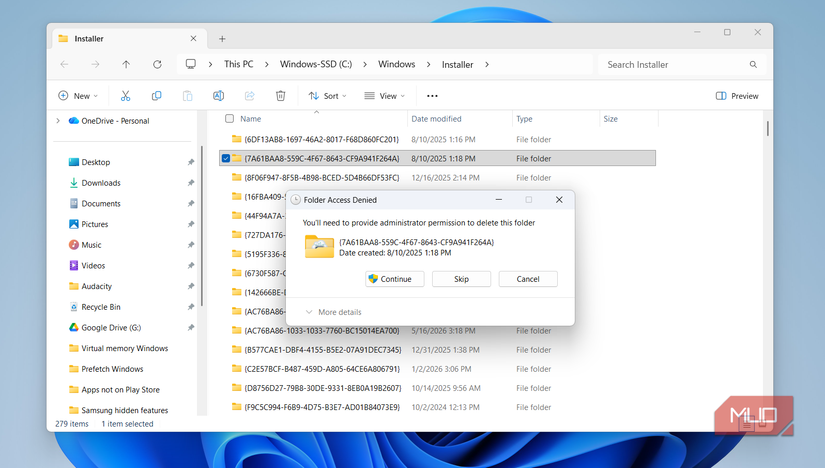 I didn’t realize this hidden folder was taking up 60GB of space